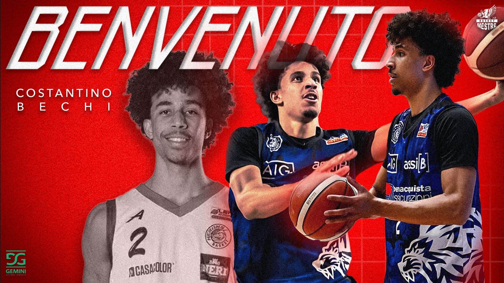 Gemini Mestre, arriva il play Costantino Bechi - Basket Mestre